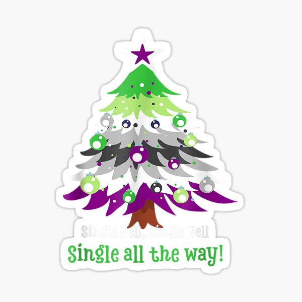 "Funny oriented aroace christmas tree pride" Sticker for Sale by ...