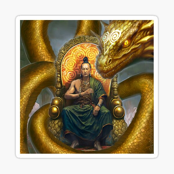 "Hmong Buddha Dragon Tamer" Sticker for Sale by SirSkeletonKey | Redbubble