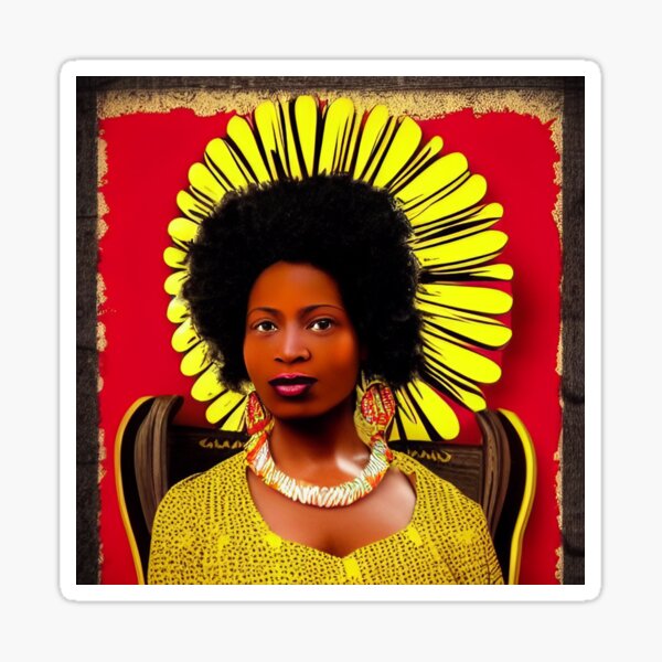"Queen of Sheba መ" Sticker for Sale by ZebibArt | Redbubble