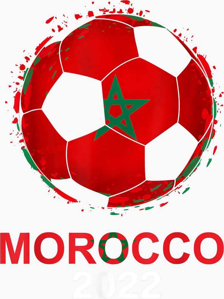 "Morocco flag supporter moroccan soccer team moroccan" Sticker for Sale ...