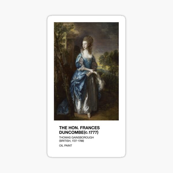 "Thomas Gainsborough - The Hon. Frances Duncombe (c.1777) in The Frick ...