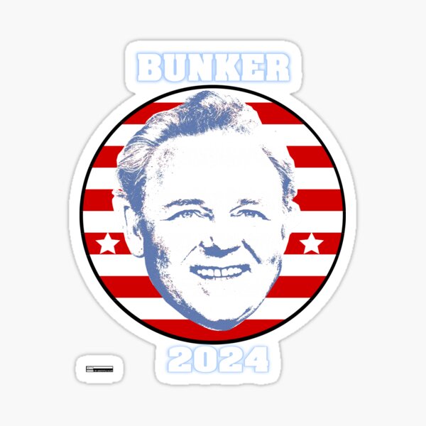 "Bunker for President 2024" Sticker for Sale by iCONSgraphics | Redbubble