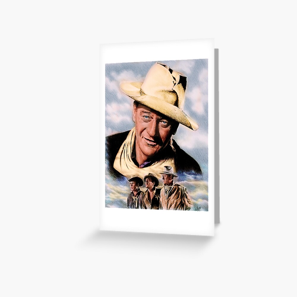 "John Wayne 2" Greeting Card for Sale by arfineart | Redbubble