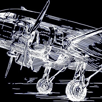 "Aircraft Dakota Wwii Douglas Dc-3 Drawing Sticker" Greeting Card for ...