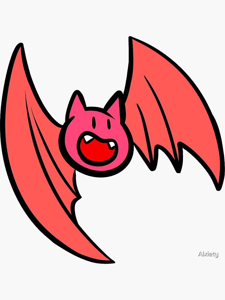 "Cute Pink Bat" Sticker for Sale by Alxiety | Redbubble