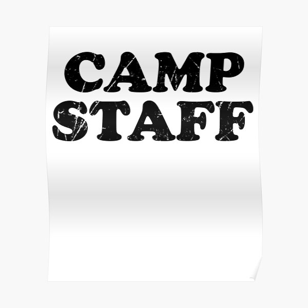 "Camp Ground Campground Staff In Black Letter T Shirt One 1 Side Only ...