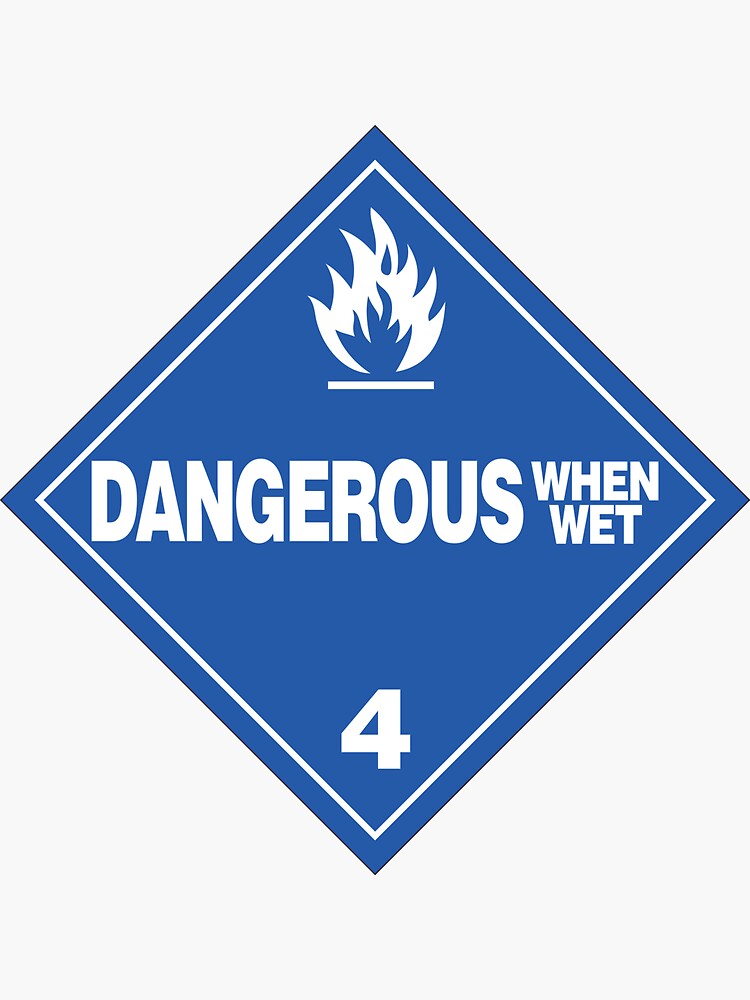 "Dangerous when wet" Sticker by rupertrussell | Redbubble