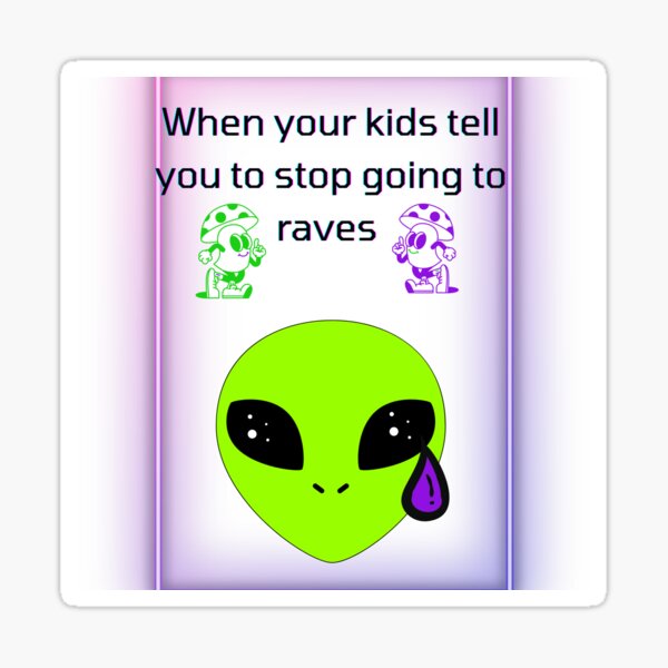 "Sad rave " Sticker for Sale by giannabruscato1 | Redbubble