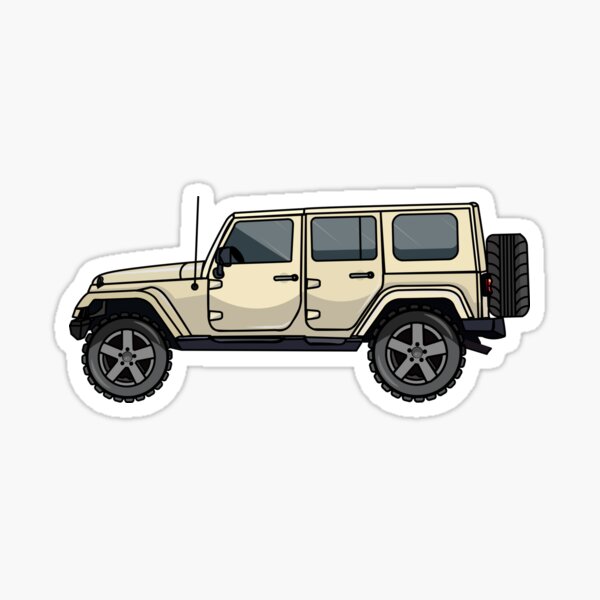 "Jeep!" Sticker for Sale by kuna-the-husky | Redbubble