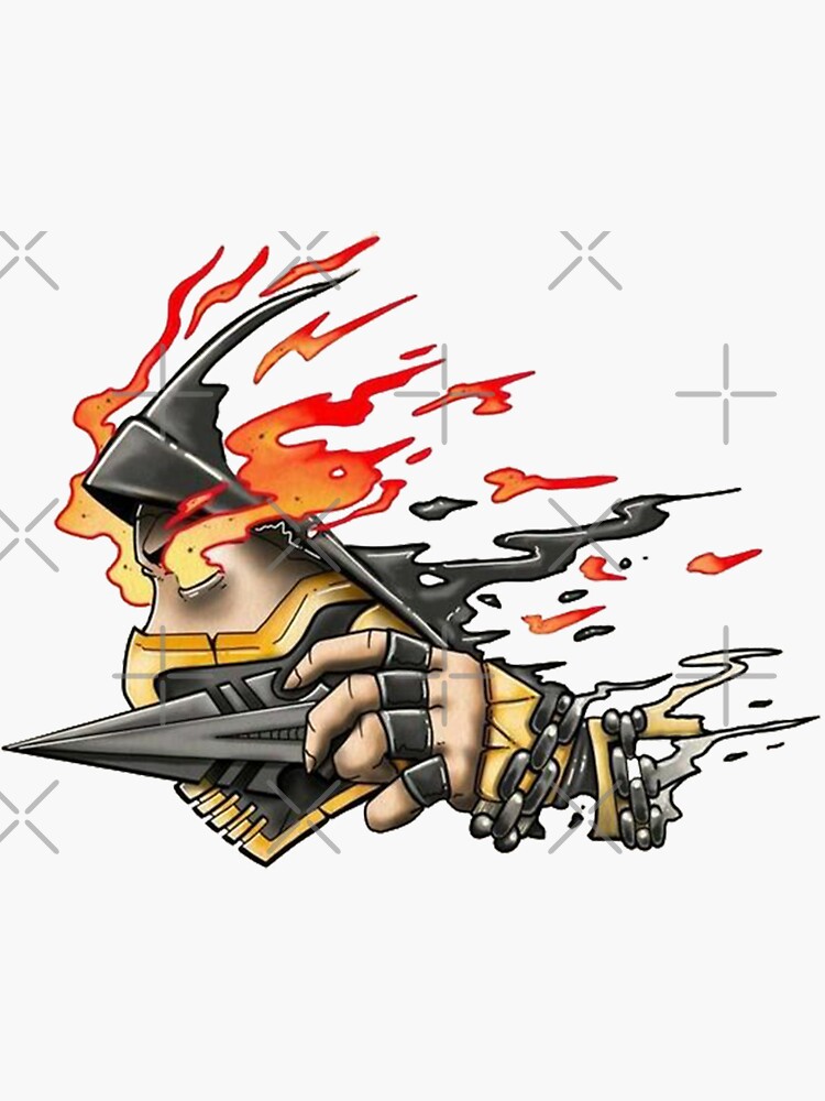"Scorpion fire spike" Sticker for Sale by Shinobi23 | Redbubble