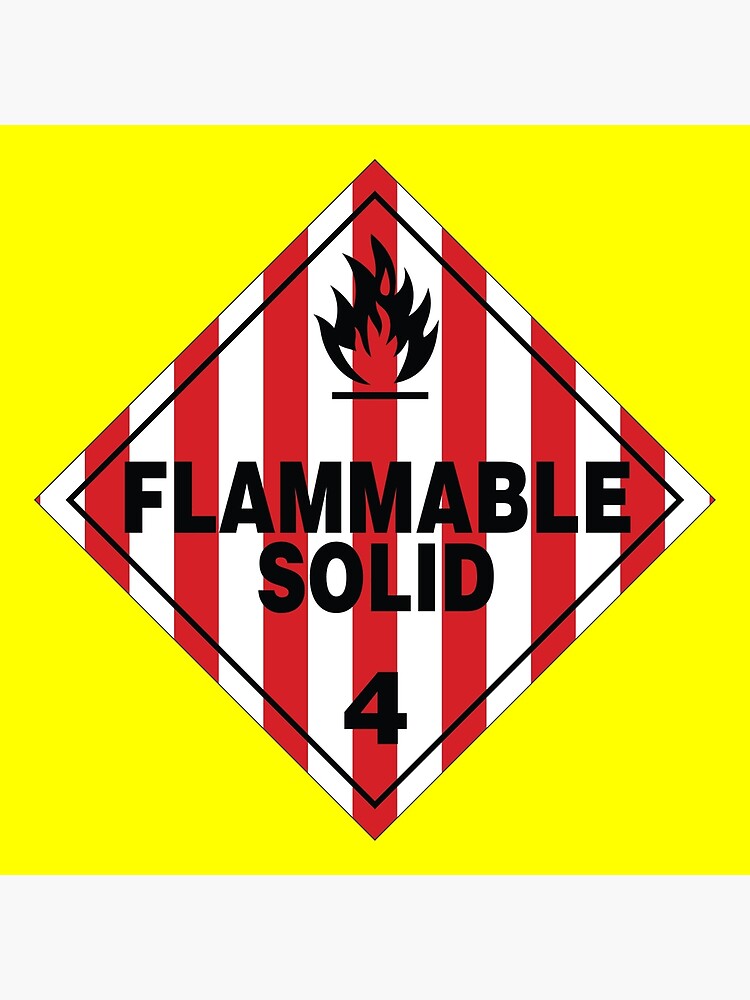 "Flammable Solid" Poster for Sale by rupertrussell | Redbubble