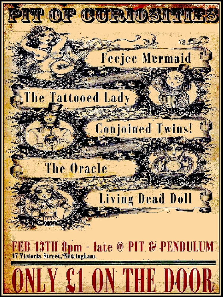 "CIRCUS SIDESHOW : Vintage Curiosities Advertising Print" Poster for ...