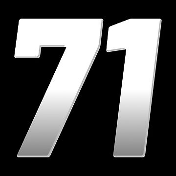 "Racing Number 71" Sticker for Sale by dennystee | Redbubble
