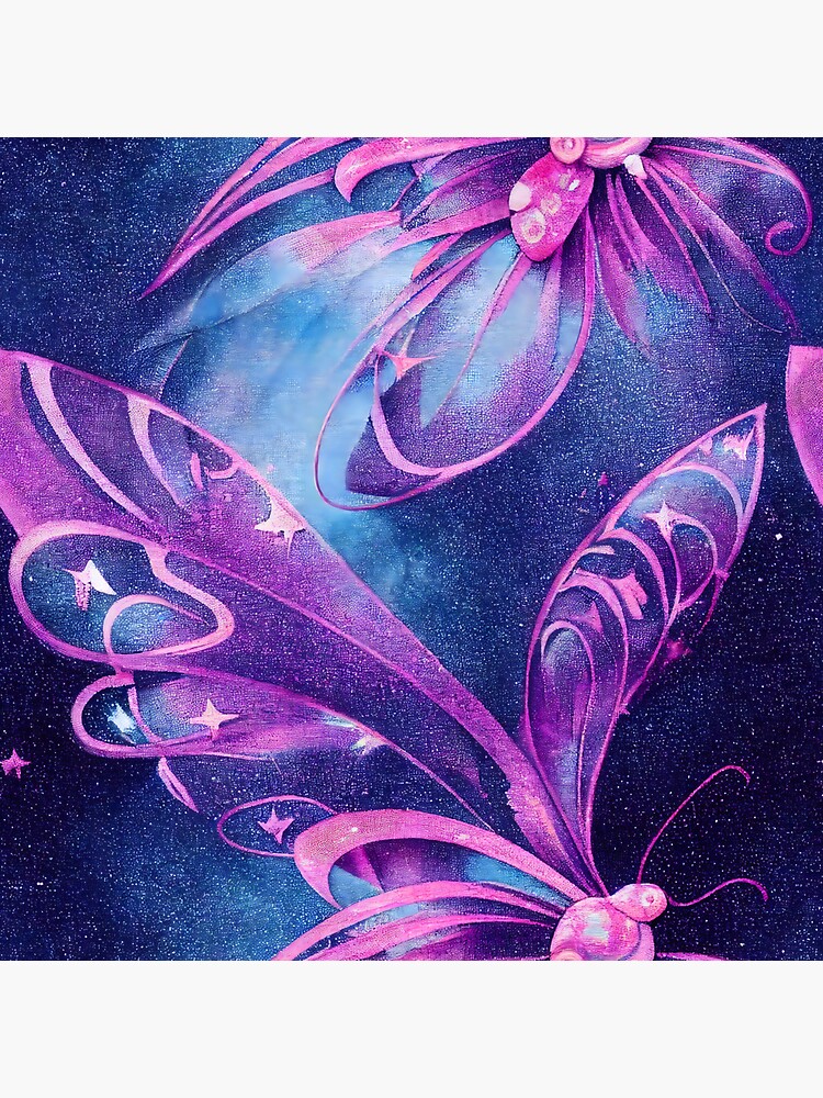 "Galactic Flutter " Sticker for Sale by ai-mmm0rphine | Redbubble
