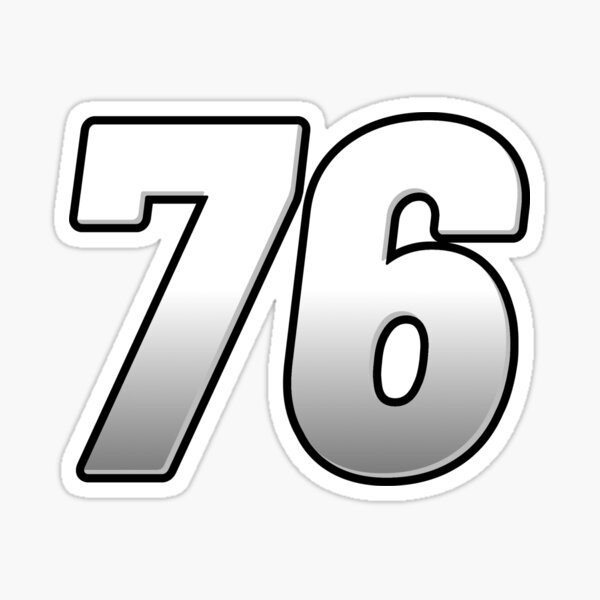 "Racing Number 76" Sticker for Sale by dennystee | Redbubble