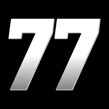 "Racing Number 77" Sticker for Sale by Denti Kanys ⭐⭐⭐⭐⭐ | Redbubble