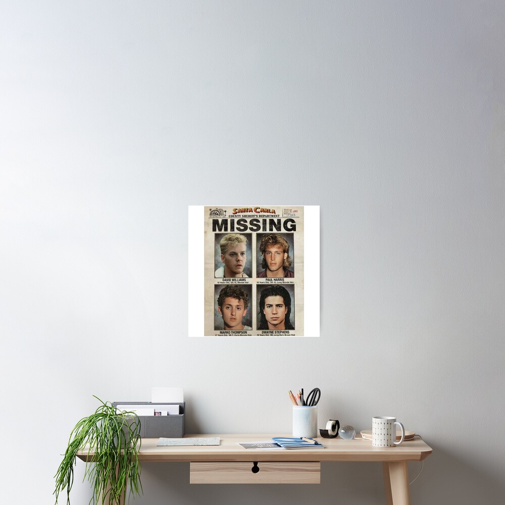 "The lost boys missing flyer" Poster for Sale by froggyleggs | Redbubble