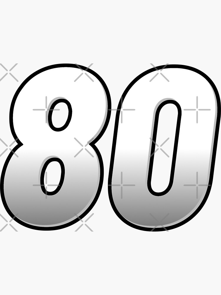 "Racing Number 80" Sticker for Sale by dennystee | Redbubble