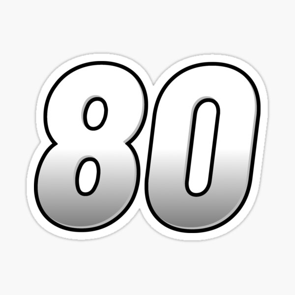 "Racing Number 80" Sticker for Sale by dennystee | Redbubble