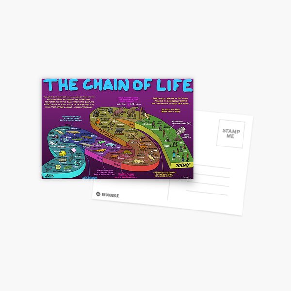 "The Chain of Life - Your Evolutionary History" Postcard for Sale by ...
