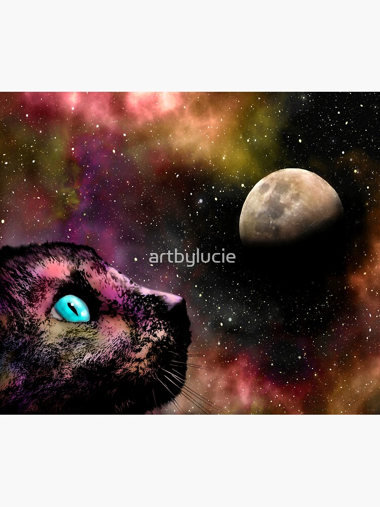 "Cat 619" Sticker by artbylucie | Redbubble