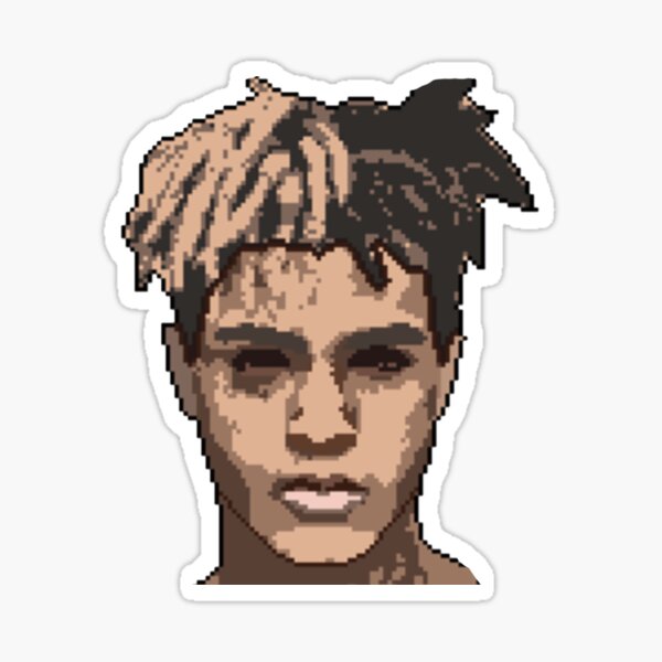 "XXXtencion Pixel Art Portrait" Sticker for Sale by utwlabs | Redbubble