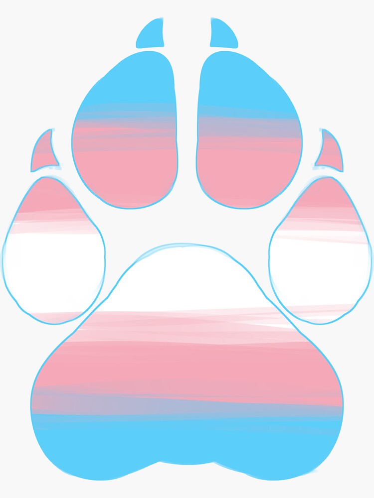 "Pawprint - Trans" Sticker for Sale by Draikinator | Redbubble