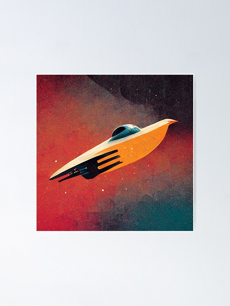 "Space Ship Car Journey Moon Ship Ufo World Mission" Poster for Sale by ...