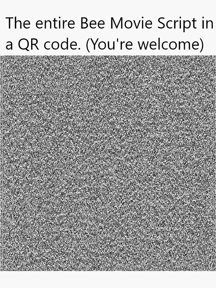 "BEE MOVIE SCRIPT" Sticker for Sale by KuttyArts | Redbubble