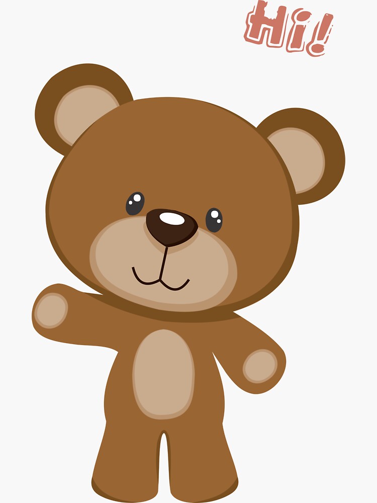 "Bear, Hi!" Sticker for Sale by culturageekstor | Redbubble