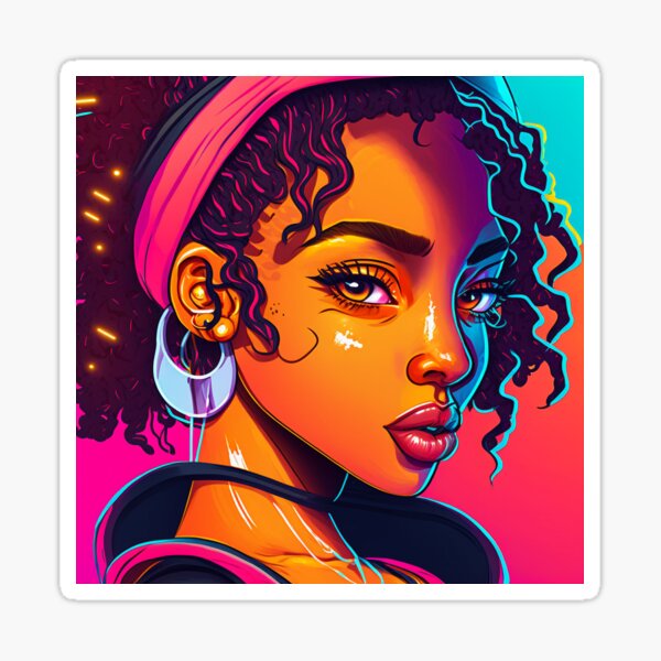 "Black Girl Power Neon Colors" Sticker for Sale by ShadowKanzaky ...