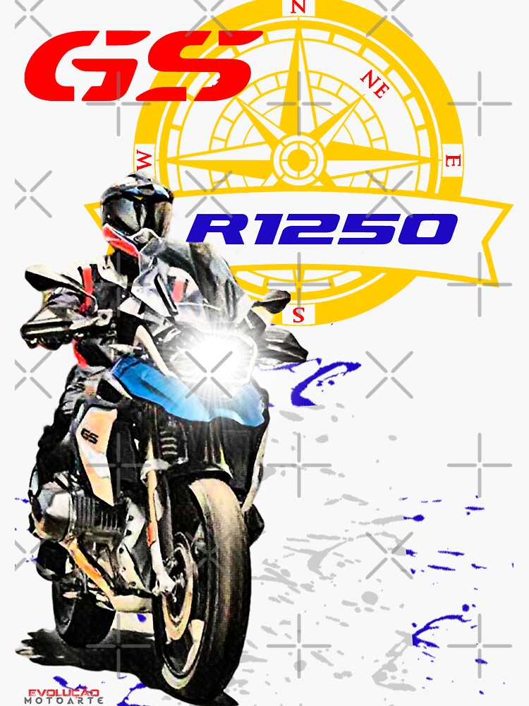 "R1250 GS Premium Big trail " Sticker for Sale by Evomotoarte | Redbubble