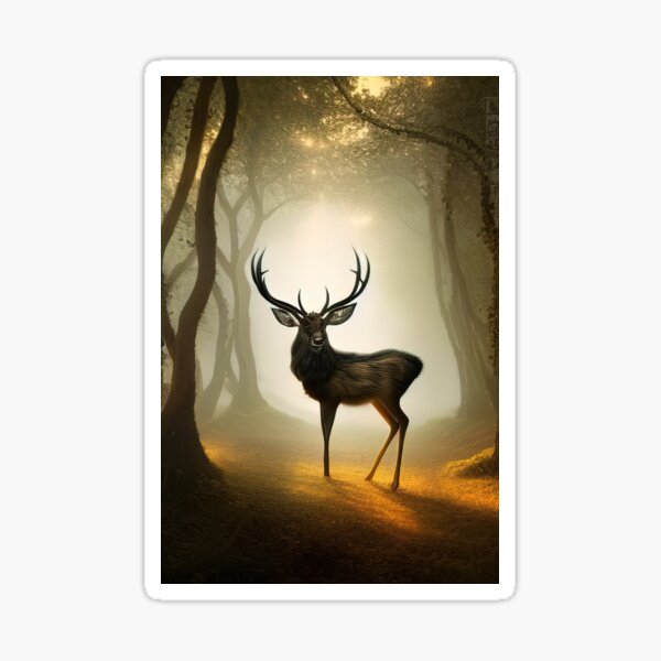 "Magical Stag" Sticker for Sale by MagicalPegasus | Redbubble