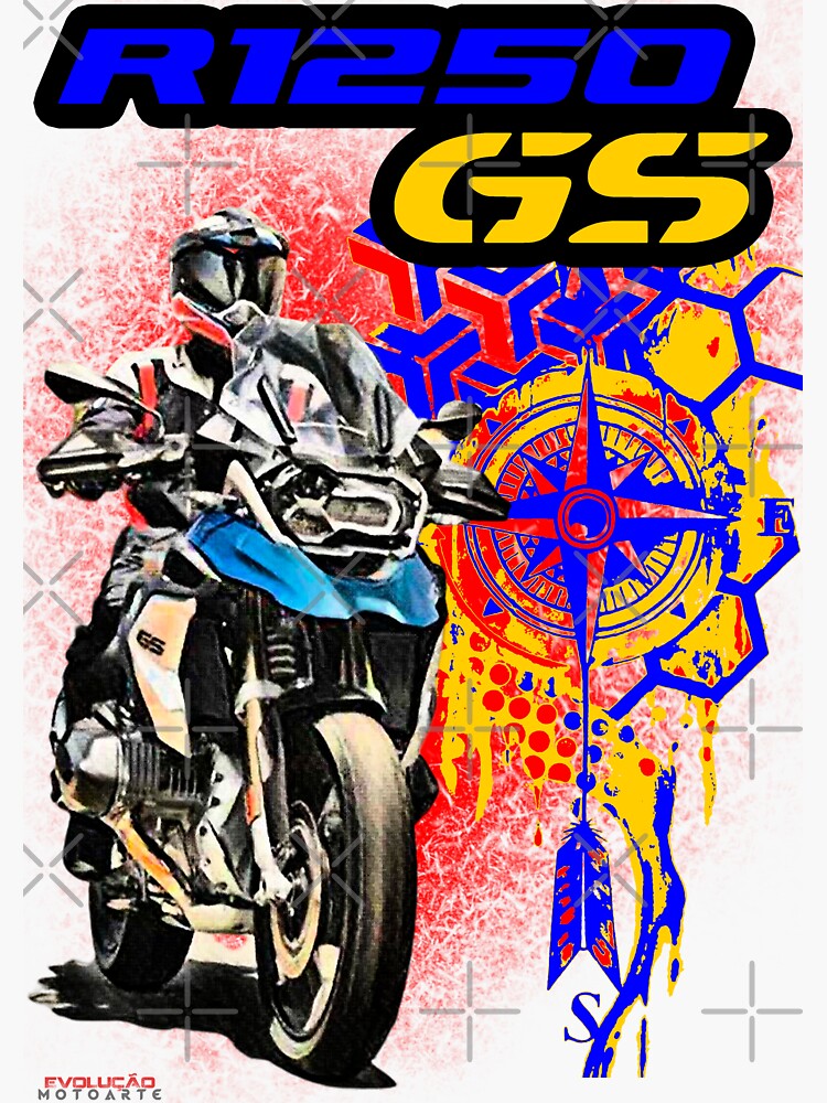 "R1250 GS Adventure Premium " Sticker for Sale by Evomotoarte | Redbubble