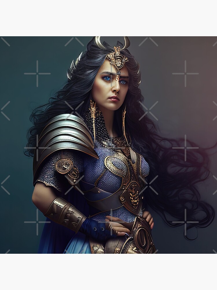 "Beautiful valkyrie woman with blue eyes" Poster for Sale by ...