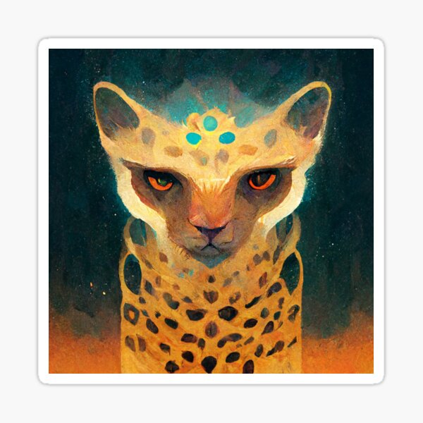 "god of cheetah" Sticker for Sale by shrineshop | Redbubble