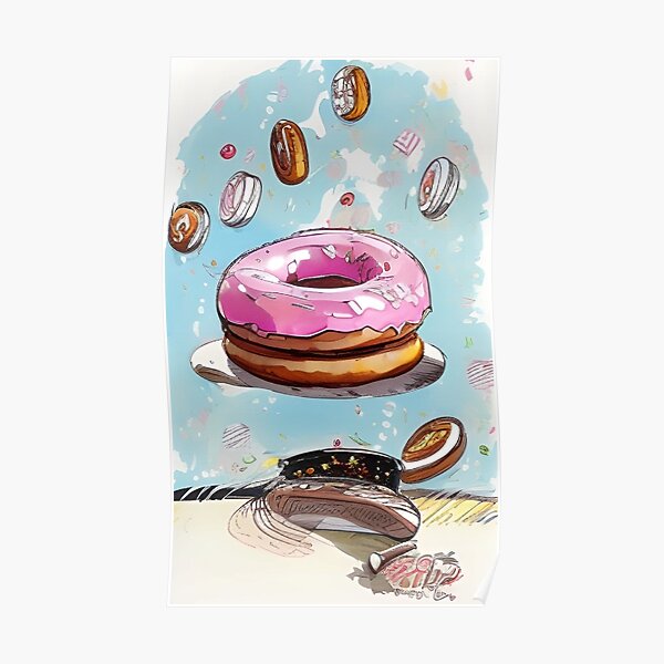 "Dreaming Of Donuts" Poster for Sale by DrGin-and-Juice | Redbubble