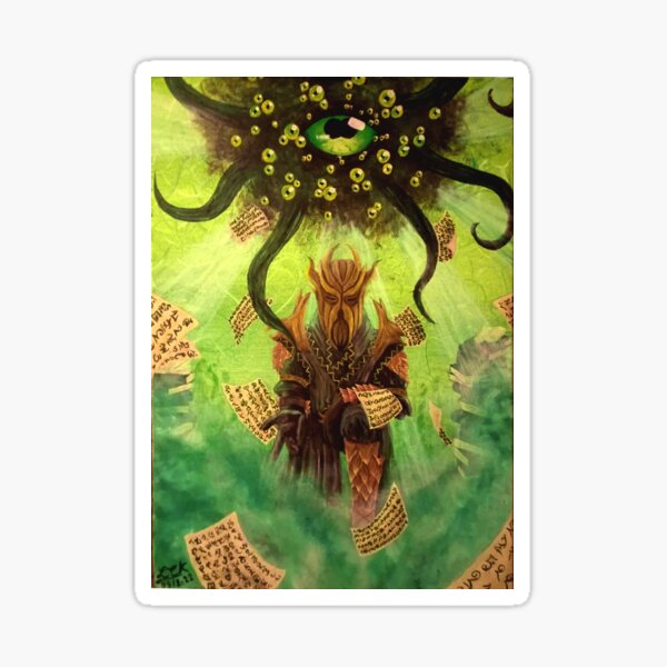 "Miraak" Sticker for Sale by LunacyCKingsley | Redbubble