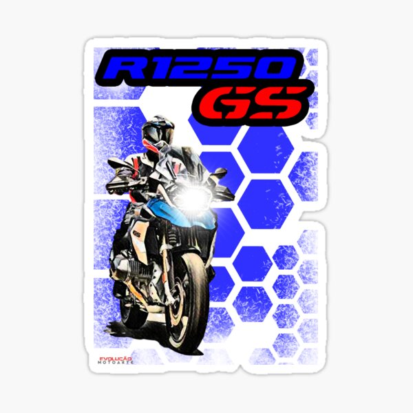 "R1250GS Honeycomb" Sticker for Sale by Evomotoarte | Redbubble