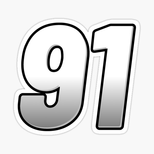 "Racing Number 91" Sticker for Sale by dennystee | Redbubble