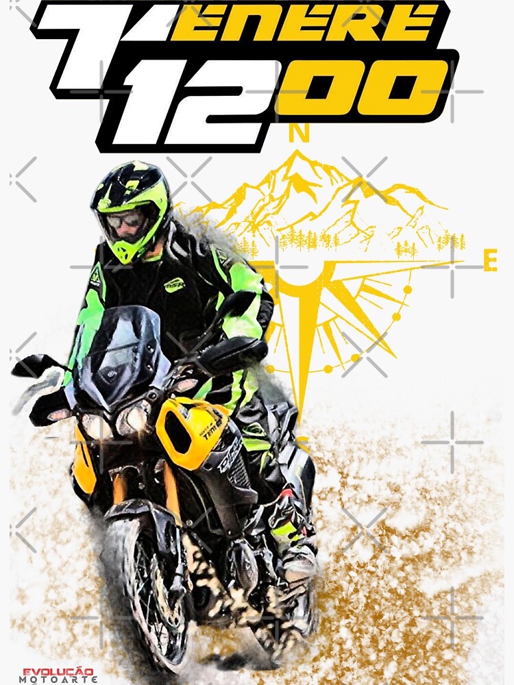 "Yamaha XT1200Z Super Tenere T12" Sticker for Sale by Evomotoarte ...