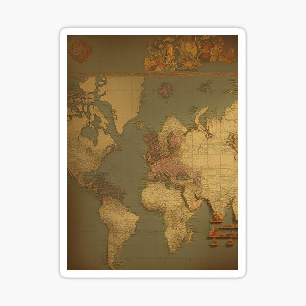 "Historical World Map" Sticker for Sale by CelestialMists | Redbubble