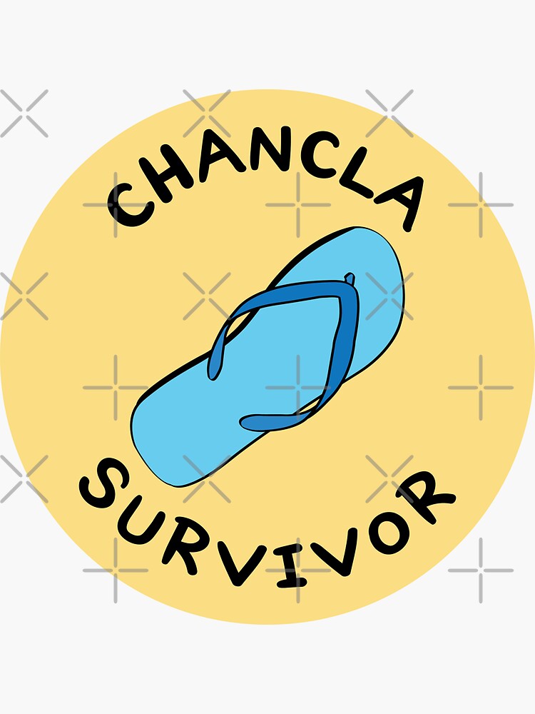 "Chancla Survivor" Sticker for Sale by ThaliMarie | Redbubble