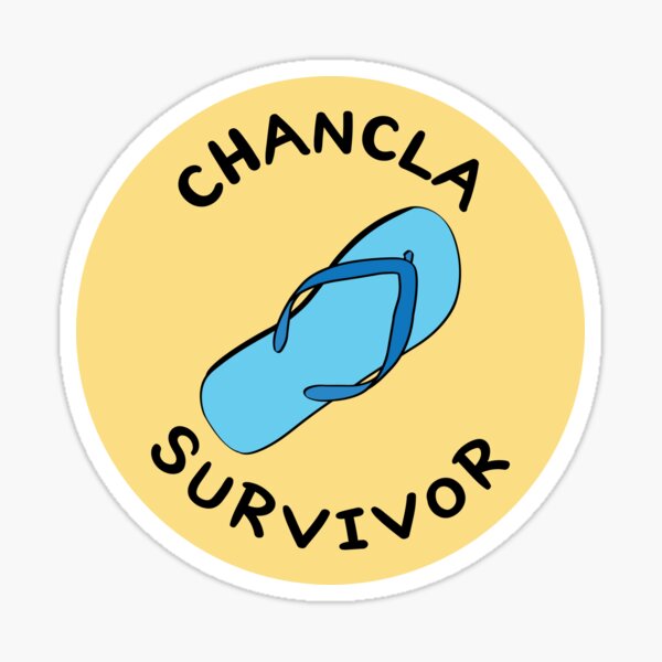 "Chancla Survivor" Sticker for Sale by ThaliMarie | Redbubble