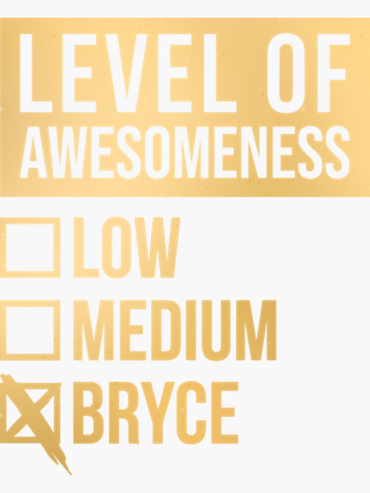 "Bryce Name " Sticker for Sale by MarigoldLusted | Redbubble