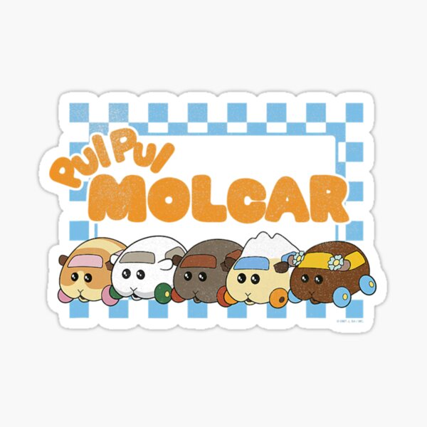 "Pui Pui Molcar Guinea Pig Racing Check Team" Sticker for Sale by ...