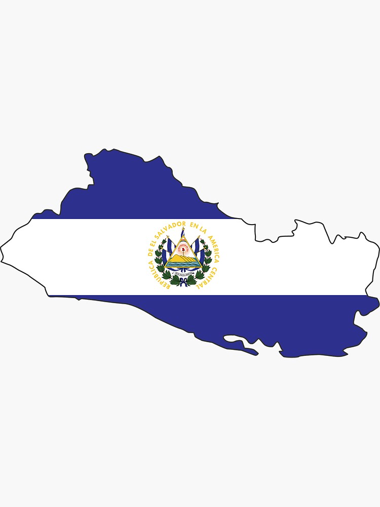"El Salvador Flag Map" Sticker for Sale by Deasdw1 | Redbubble