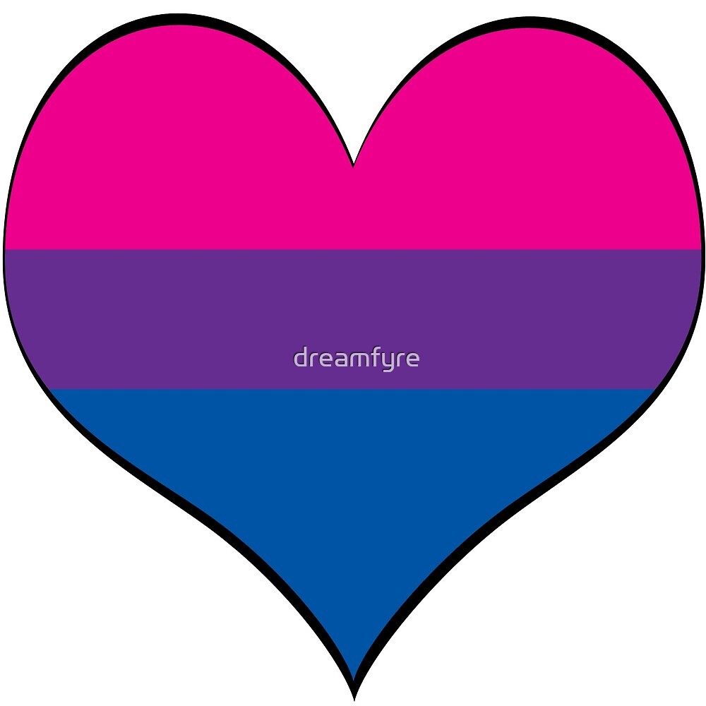 "Bisexual Pride Heart" by dreamfyre | Redbubble