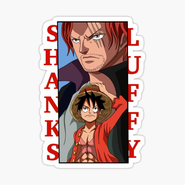"One Piece Shanks and Luffy" Sticker for Sale by Artsbykk | Redbubble