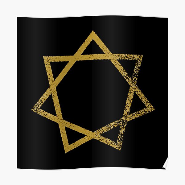 "Grunge Gold Heptagram Sacred Geometry " Poster for Sale by ciretose ...